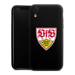 DeinDesign iPhone Xr Handy Premium Silikon H&uuml;lle Handyh&uuml;lle schwarz Case Vfb Stuttgart Coat Of Arms Official Licensed Product Silikon Premium Case