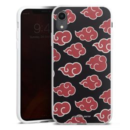 DeinDesign iPhone Xr Handy Silikon H&uuml;lle Case wei&szlig; Handyh&uuml;lle Naruto Shippuden Pattern Akatsuki Silikon Case