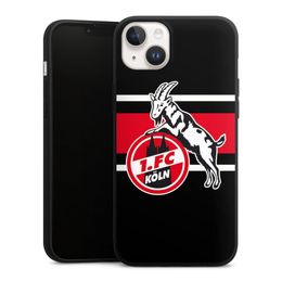 DeinDesign iPhone 14 Handy Premium Silikon H&uuml;lle Handyh&uuml;lle schwarz Case Official Licensed Product 1. Fc K&ouml;ln Logo Silikon Premium Case