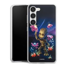 DeinDesign Galaxy S23 Handy Silikon H&uuml;lle Case transparent Handyh&uuml;lle Baby Groot Marvel Guardians Of The Galaxy Silikon Case