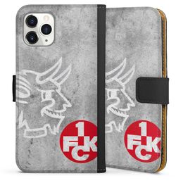DeinDesign iPhone 11 Pro Handy Klapph&uuml;lle Handyh&uuml;lle aus Kunst Leder schwarz Flip Case 1. Fck Devil 1. Fc Kaiserslautern Sideflip mit Lasche