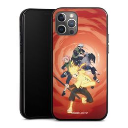 DeinDesign iPhone 12 Pro Handy Silikon H&uuml;lle Case schwarz Handyh&uuml;lle Sasuke Sakura Naruto Shippuden
