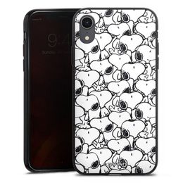 DeinDesign iPhone Xr Handy Silikon H&uuml;lle Case schwarz Handyh&uuml;lle Peanuts Snoopy Muster