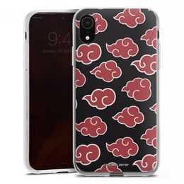 DeinDesign iPhone Xr Handy Silikon H&uuml;lle Case transparent Handyh&uuml;lle Naruto Shippuden Pattern Akatsuki Silikon Case