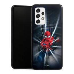 DeinDesign Galaxy A53 5G Handy Silikon H&uuml;lle Case schwarz Handyh&uuml;lle Spiderman Marvel Kinofilm
