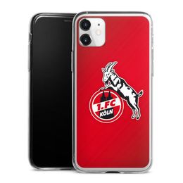 DeinDesign iPhone 11 Handy Slim Case Silikon Handyh&uuml;lle transparent H&uuml;lle extra d&uuml;nn Effzeh Official Licensed Product 1. Fc K&ouml;ln Silikon Slim Case