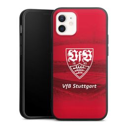 DeinDesign iPhone 12 mini Handy Premium Silikon H&uuml;lle Handyh&uuml;lle schwarz Case Stadium Vfb Stuttgart Official Licensed Product Silikon Premium Case