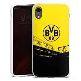 DeinDesign iPhone Xr Handy Silikon H&uuml;lle Case wei&szlig; Handyh&uuml;lle Merchandise Bvb Borussia Dortmund Silikon Case