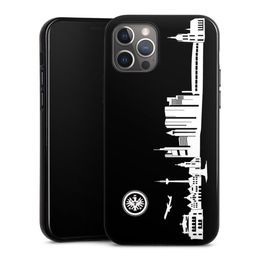 DeinDesign iPhone 12 Pro Handy Silikon H&uuml;lle Case schwarz Handyh&uuml;lle Eintracht Frankfurt Sge Skyline