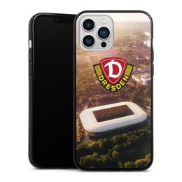 DeinDesign iPhone 13 Pro Max Handy Silikon H&uuml;lle Case schwarz Handyh&uuml;lle Sgd Sg Dynamo Dresden Stadium