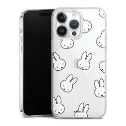 DeinDesign iPhone 14 Pro Max Handy Silikon H&uuml;lle Case transparent Handyh&uuml;lle Muster Miffy Transparent Silikon Case