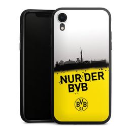 DeinDesign iPhone Xr Handy Premium Silikon H&uuml;lle Handyh&uuml;lle schwarz Case Borussia Dortmund Statement Bvb Silikon Premium Case