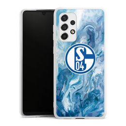 DeinDesign Galaxy A33 5G Handy Silikon H&uuml;lle Case transparent Handyh&uuml;lle Fc Schalke 04 Logo Merchandise Silikon Case
