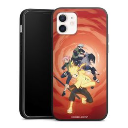 DeinDesign iPhone 12 Handy Premium Silikon H&uuml;lle Handyh&uuml;lle schwarz Case Sasuke Sakura Naruto Shippuden Silikon Premium Case