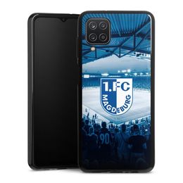 DeinDesign Galaxy A12 Handy Silikon H&uuml;lle Case schwarz Handyh&uuml;lle 1. Fcm Stadium 1. Fc Magdeburg