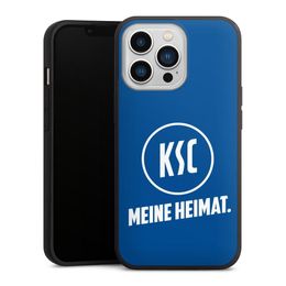 DeinDesign iPhone 13 Pro Handy Premium Silikon H&uuml;lle Handyh&uuml;lle schwarz Case Karlsruher Sc Statement Ksc Silikon Premium Case