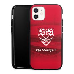 DeinDesign iPhone 12 Handy Silikon H&uuml;lle Case schwarz Handyh&uuml;lle Stadium Vfb Stuttgart Official Licensed Product