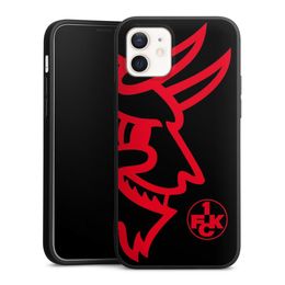 DeinDesign iPhone 12 Handy Premium Silikon H&uuml;lle Handyh&uuml;lle schwarz Case 1. Fc Kaiserslautern Logo Official Licensed Product Silikon Premium Case