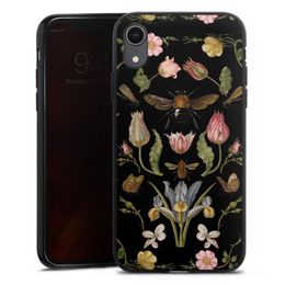 DeinDesign iPhone Xr Handy Silikon H&uuml;lle Case schwarz Handyh&uuml;lle Flower Wreath Bee Blossom
