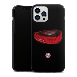 DeinDesign iPhone 13 Pro Max Handy Silikon H&uuml;lle Case schwarz Handyh&uuml;lle Fc Bayern M&uuml;nchen Fcb Official Licensed Product Stadium