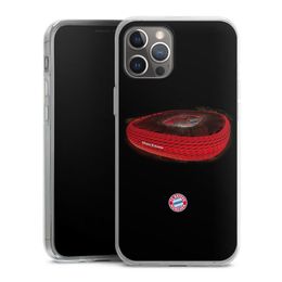 DeinDesign iPhone 12 Pro Max Handy Silikon H&uuml;lle Case transparent Handyh&uuml;lle Fcb Fc Bayern M&uuml;nchen Official Licensed Product Stadium Silikon Case