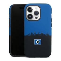 DeinDesign iPhone 14 Pro Handy Panzer Handyh&uuml;lle robuste Outdoor H&uuml;lle Schutzh&uuml;lle matt Hsv Skyline Hamburg Tough Case