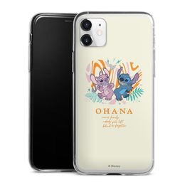 DeinDesign iPhone 11 Handy Slim Case Silikon Handyh&uuml;lle transparent H&uuml;lle extra d&uuml;nn Disney Official Licensed Product Lilo & Stitch Silikon Slim Case