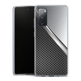 DeinDesign Galaxy S20 FE 5G Handy Silikon H&uuml;lle Case transparent Handyh&uuml;lle Carbon Steel Metall Silikon Case