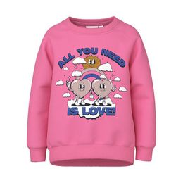 name it - Sweatshirt NMFVENUS ALLYOUNEEDISLOVE in pink cosmos, Gr.116