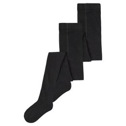 name it - Strumpfhose NNKNPANTYHOSE 2er-Pack in black, Gr.122/128