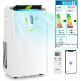 Costway Heizkörper 5in1 mobile Klimaanlage leise, 12000BTU, Klimagerät mit Abluftschlauch Entfeuchter, tragbar56db16℃-32℃ Fernbedienung, app [Energieklasse