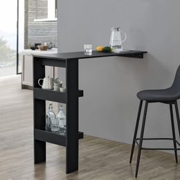 Bartisch Bromölla 120x45x106 cm Schwarz en.casa