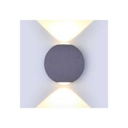 VT-836 6W led wandlamp neutralweiß 4000K aluminum grau rund körper IP65 - sku 8306 - Grau - V-TAC