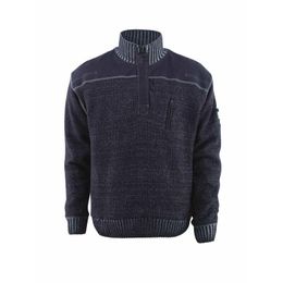 Strickpullover naxos frontline mit kurzem Reißverschluss 50354 Gr. m blaugrau - blaugrau - Mascot