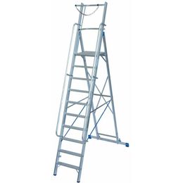 Stabilo Stufen-StehLeiter mit großer Plattform und Sicherheitsbügel 10 Stufen - Krause