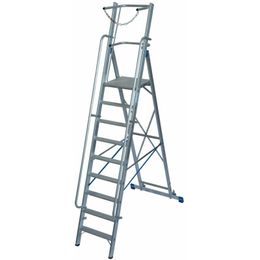 Stabilo Stufen-StehLeiter mit großer Plattform und Sicherheitsbügel 9 Stufen - Krause