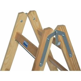 Stabilo Holz Stufen/Sprossen DoppelLeiter 2x6 - Krause