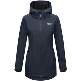 Marikoo Damen Sportliche Jacke Outdoorjacke Lange Übergangs Regenjacke mit Kapuze Honigbeere