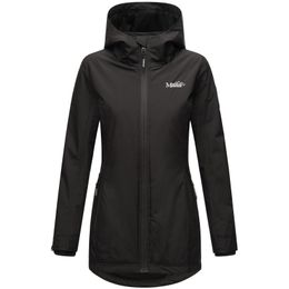 Marikoo Damen Sportliche Jacke Outdoorjacke Lange Übergangs Regenjacke mit Kapuze Honigbeere