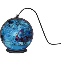 Konstsmide 1550-700 LED-Fensterbild Weihnachtsmann mit Schlitten LED Schwarz Timer