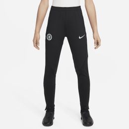 Chelsea FC Strike Third Nike Dri-FIT Strick-Fußballhose für jüngere Kinder - Schwarz