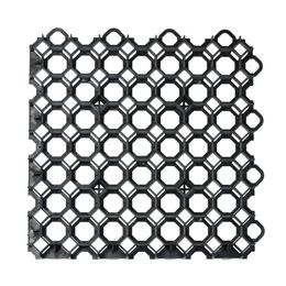 acerto 8x Rasengitter Kunststoff Platte schwarz 49 x 49 x 4 cm - Befahrbar – bis 400t/m² - Hochwertige Rase