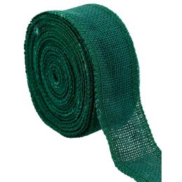 buttinette Juteband, grün, 50 mm, 10 Meter