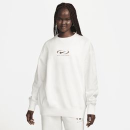 Nike Sportswear Phoenix Fleece Oversize-Damen-Sweatshirt mit Rundhalsausschnitt - Weiß