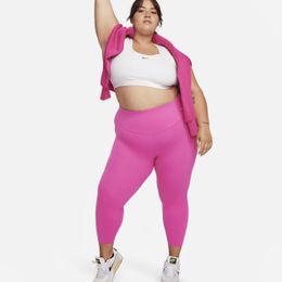Nike Zenvy 7/8-Leggings mit sanftem Halt und hohem Bund für Damen - Pink