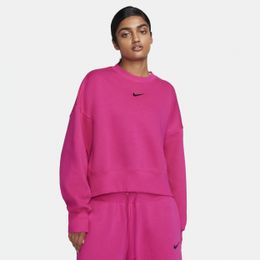 Nike Sportswear Phoenix Fleece Over-Oversized Rundhals-Sweatshirt für Damen - Pink