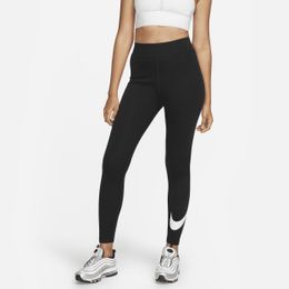 Nike Sportswear Classics Leggings mit hohem Bund und Grafik für Damen - Schwarz