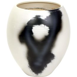 Übertopf Lambert "Keiichi" Pflanzgefäße Gr. H: 37 cm, schwarz (schwarz, weiß) Übertöpfe Freinkeramik