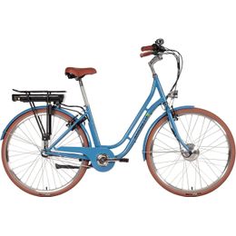 SAXONETTE E-Bike Style Plus 2.0, 3 Gang, Nabenschaltung, Frontmotor, 375 Wh Akku, (mit Akku-Ladegerät), blau