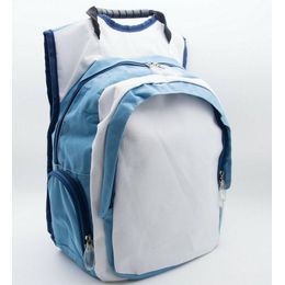 Kamber Office Rucksack Sky Blau-Weiß gepolsterter Rücken 4 Taschen als Schulrucksack oder Sport Rucksack und Freizeitrucksack